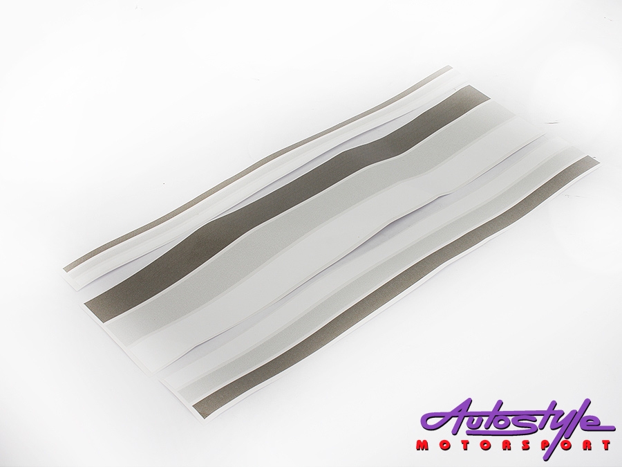 Silver/White Vinyl Sticker Striping Kit - Autostyle Motorsport Online