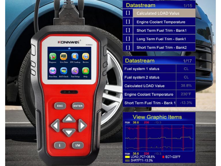 KONNWEI KW860 OBD2 Scanner with Data Stream Feature - Autostyle Motorsport South Africa