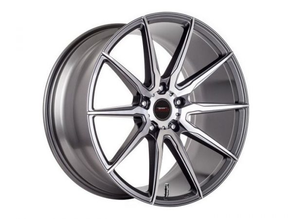 19" A-Line Baltic 5/112 Gunmetal Machine Face 8.5j Alloy Wheels ...