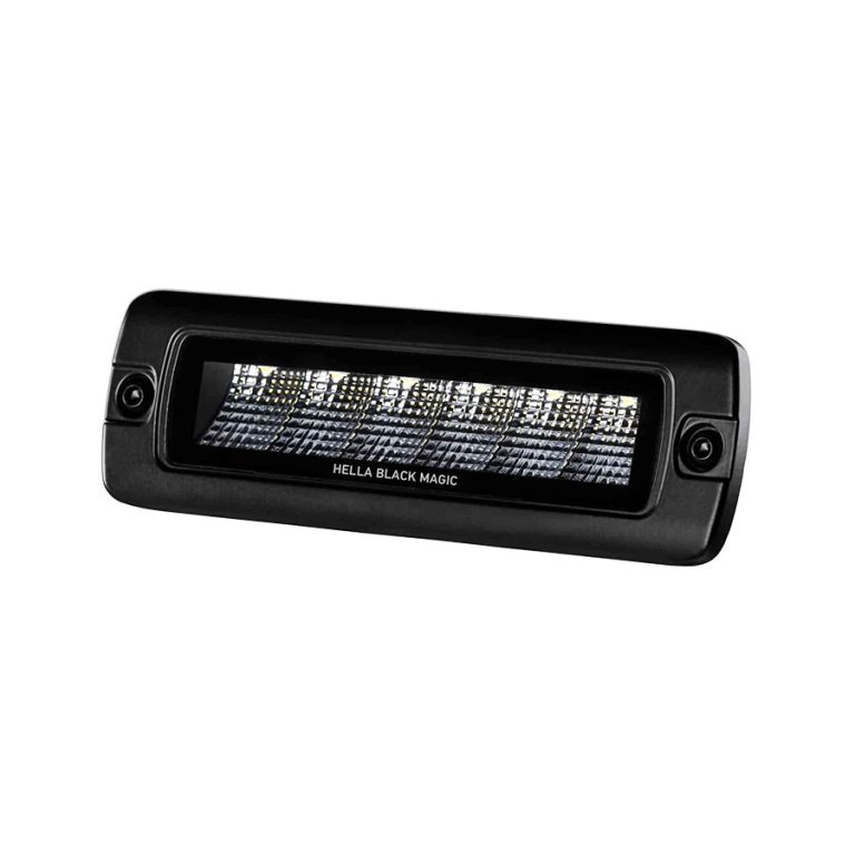 Hella Black Magic LED Mini Lightbar 6.2˝ Single Flush Mount (Flood ...