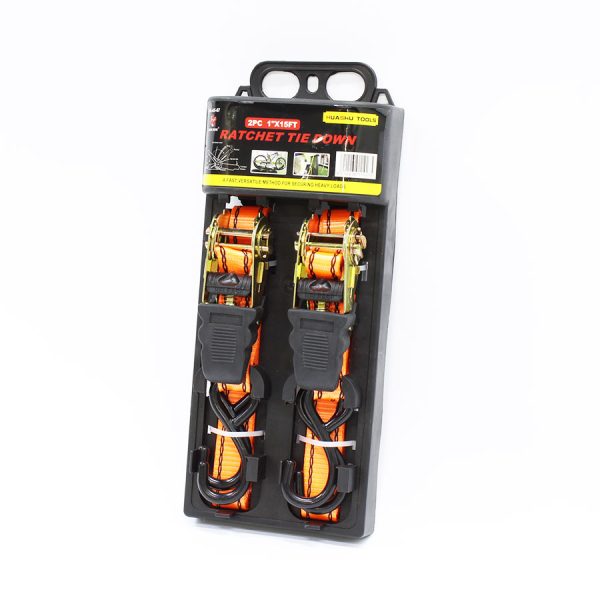 Ratchet Tie Dow Straps - 2 piece kit - 1" wide x 4.metre length ...