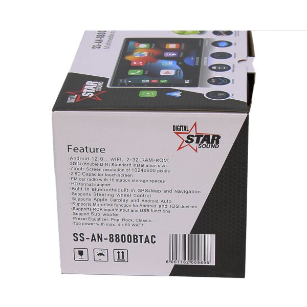Starsound SS-AN-8800BTAC 7" Android Auto/Apple Car Play Media System ...