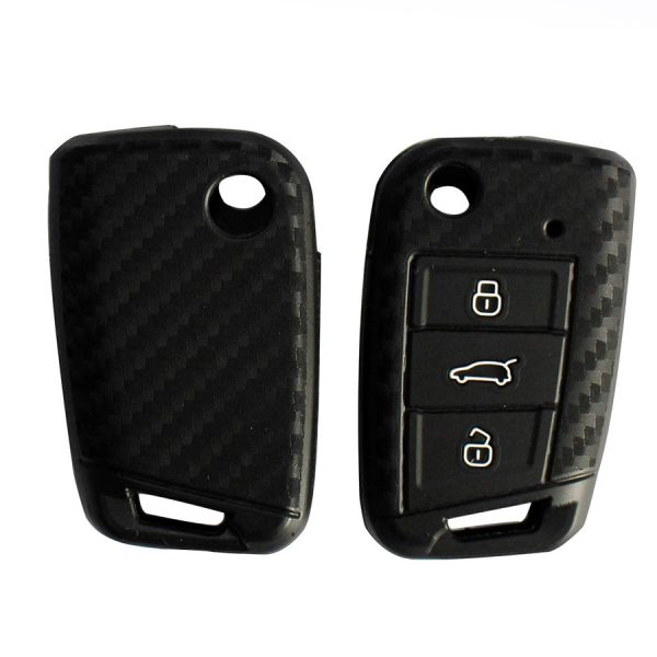 Silicon Rubber Key Cover for Golf 7 Gti - Carbon Fibre Finish ...