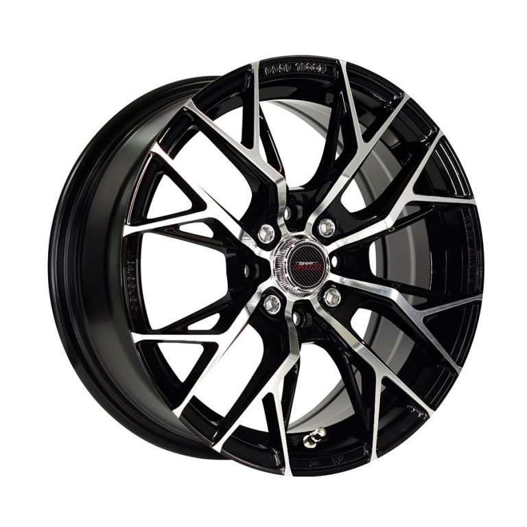 15" A-Line Dazzle 4/100 & 4/108 Black Machine Face Alloy Wheels ...