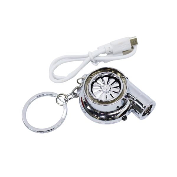 Turbocharger Cigarette Lighter Keyring with Turbo Sound - (Chrome ...
