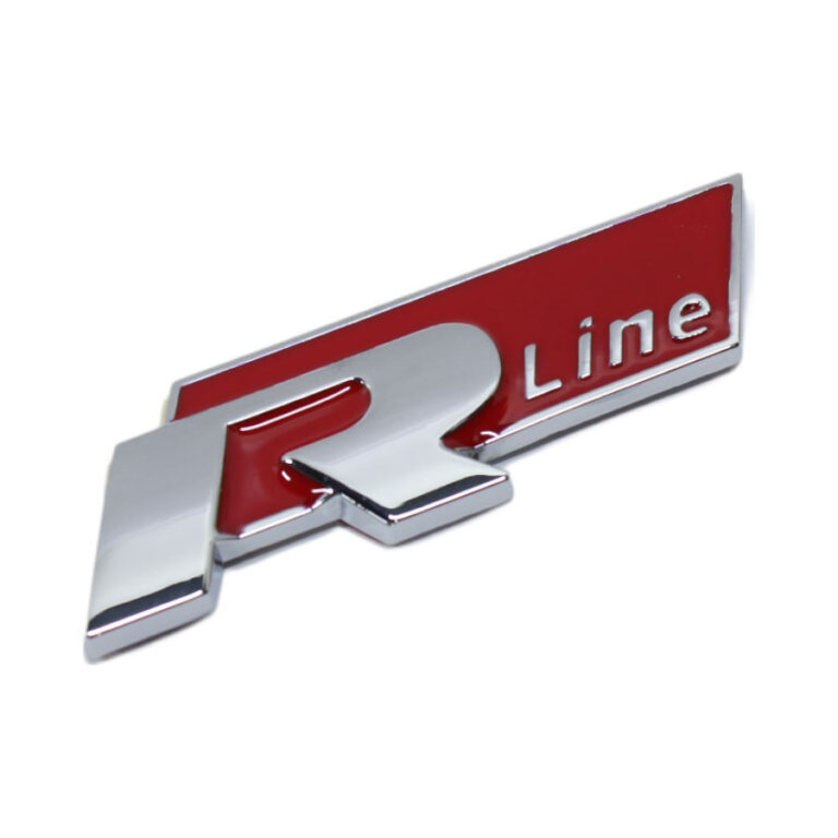 R-line Red & Chrome Sticker Badge - Autostyle Motorsport South Africa