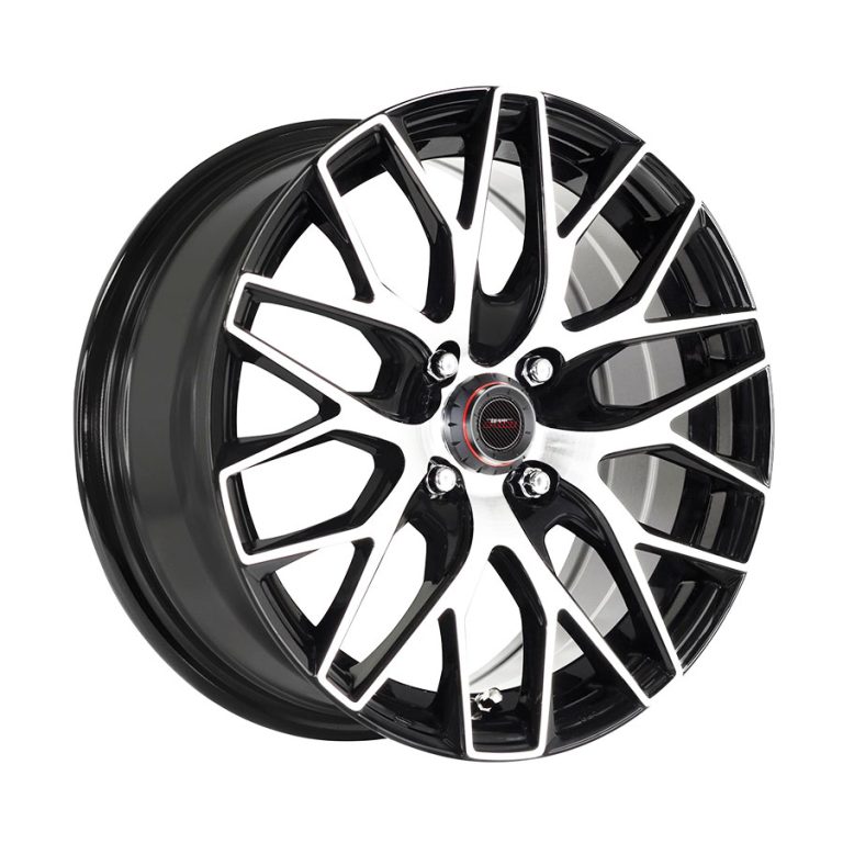 14" A-Line Matrix 4/100 Black Machine Face Alloy Wheels - Autostyle ...