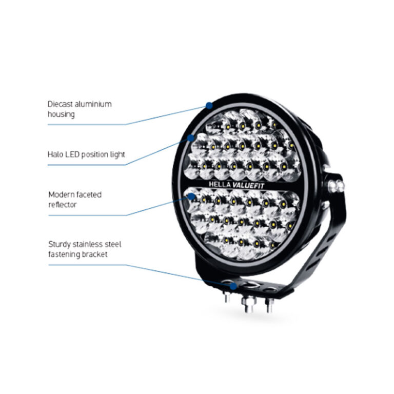 Hella ValueFit Supernova 2.0 7'' LED Spot Light Kit including harness ...