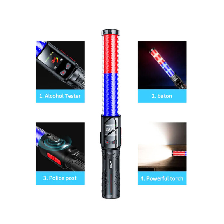 Fuel Cell Type Alcohol Breathalyzer with Red/Blue/White LED Lights ...