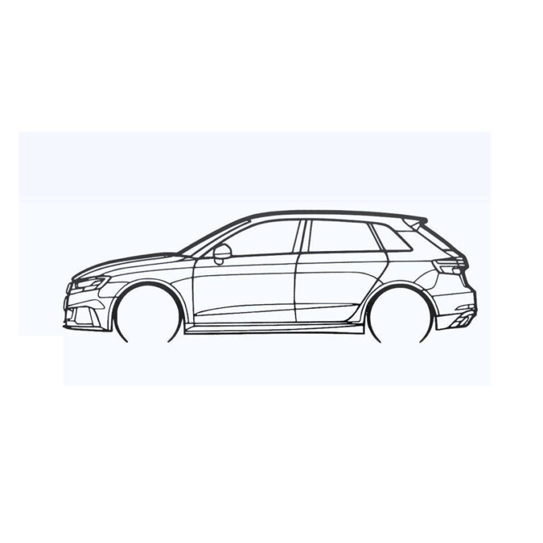 Steel Silhouette Wall Art - Audi RS3 Hatch 1700X600X2MM - Autostyle ...