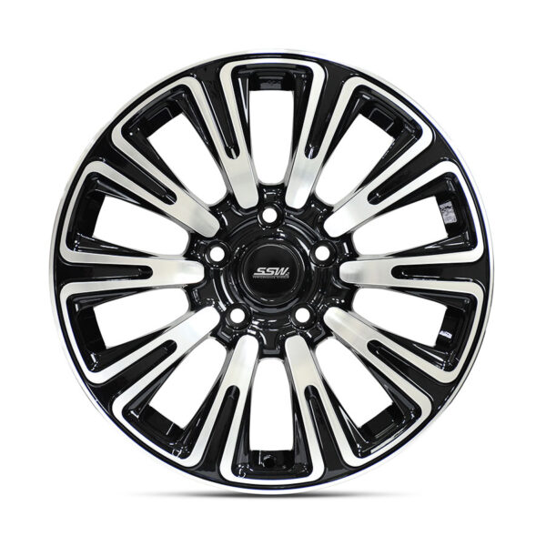 17" SSW S407 5/120 Black with Polished Face Alloy Wheels - Autostyle ...