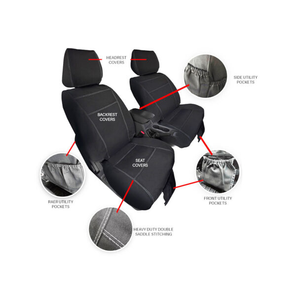 Rugged Seat Covers for Toyota Hilux GD6 S/Cab AO6 Work Horse ...