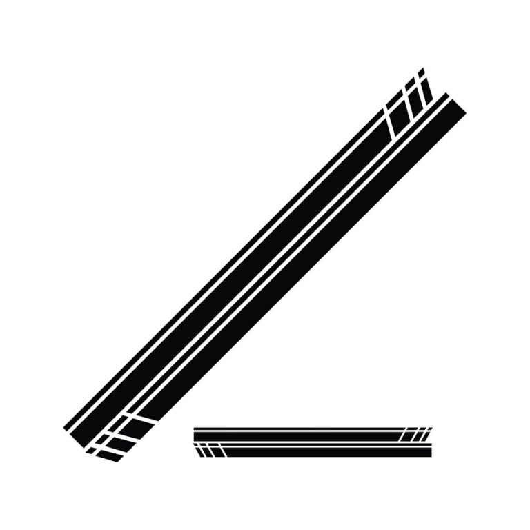 Vinyl Door Livery Sticker Kit for VW Polo - Black Stripe Design ...