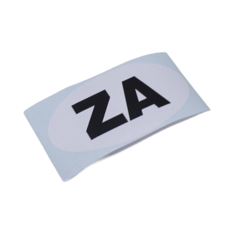 Oval ZA South Africa Black & White Vinyl Sticker - 12x6cm - Autostyle ...