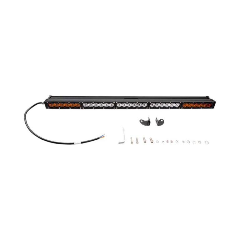 32" Single Row White & Amber LED Aluminium Light Bar - Autostyle ...
