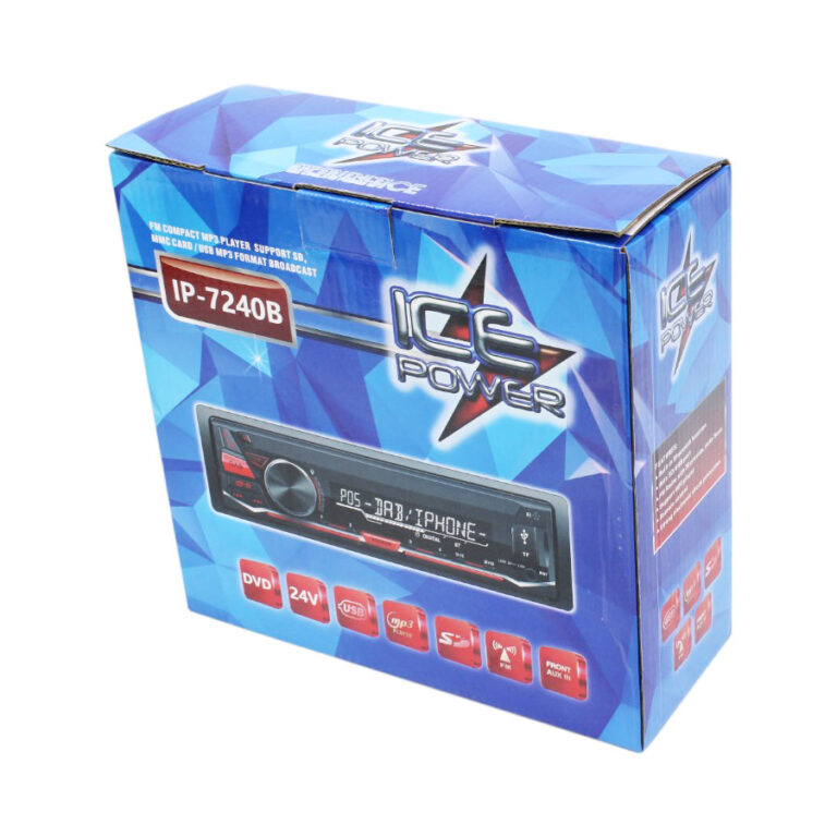 Ice Power IP-7240D 24V Car DVD Player - USB, MP3, Bluetooth, SD, Remote ...