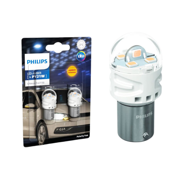 Philips Py21W LED Ultinon Pro3100 Amber Intense Bulbs (pair ...
