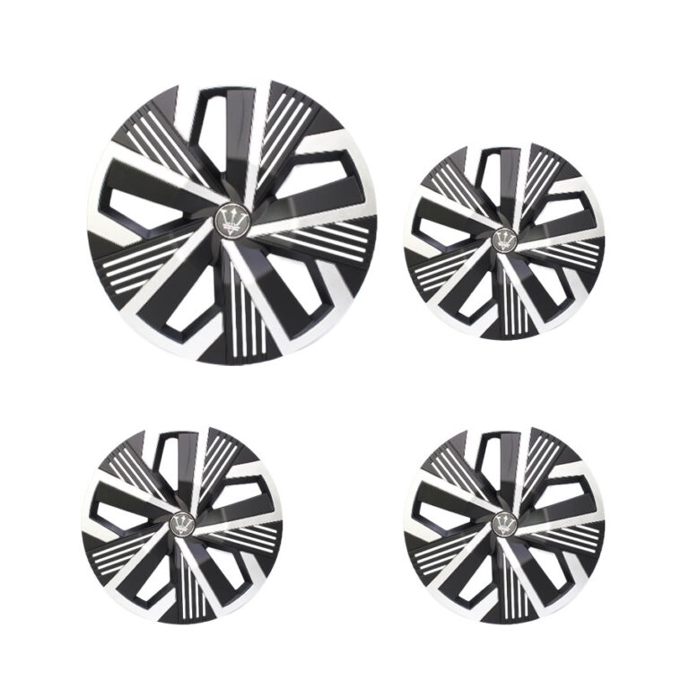 15" Matt Black & Silver Stripe Design Wheel Caps (set of 4) - Autostyle ...