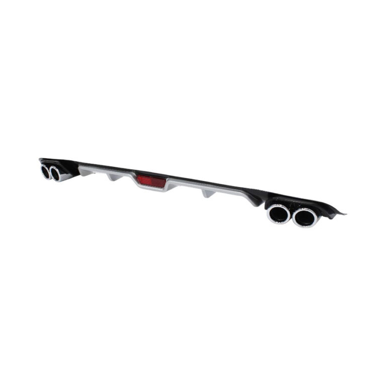 Universal Gloss Silver Rear Diffuser with Brakelight & Double Sided ...