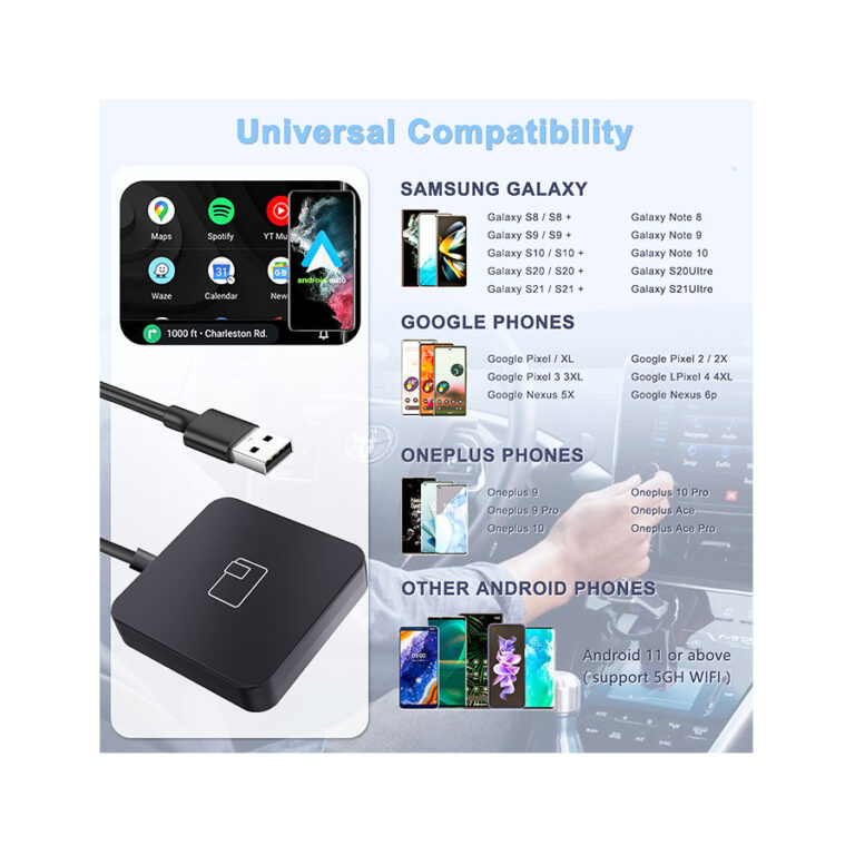 CP200 AA Wireless CarPlay & Android Auto AI Streaming Box (2-in-1 ...