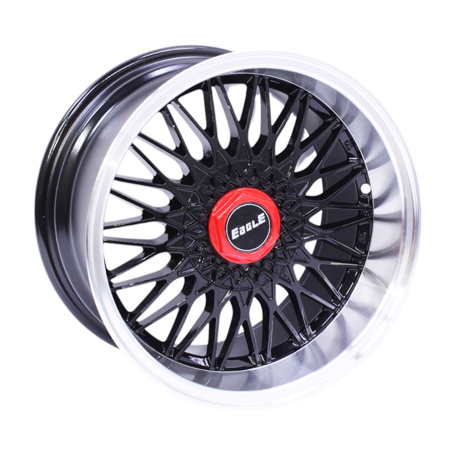 15″ CW-020 Eagle 4/100 & 4/114 Black with Silver Dish Alloy Wheels | Junk Mail Marketplace