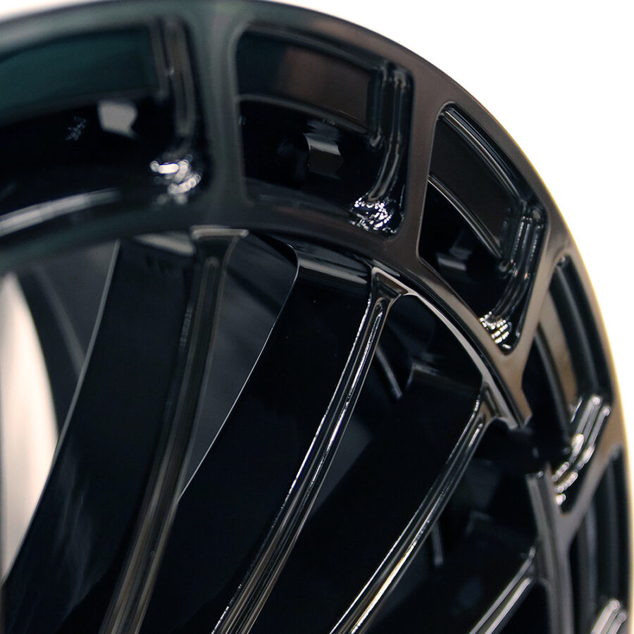 24" SKAR SKF-05 5/130 Gloss Black Machined Lip Forged Alloy Wheels ...