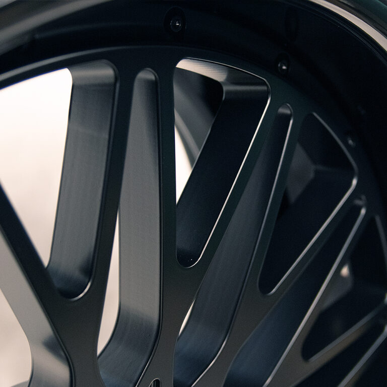 24" SKAR SKF-12 5/130 Matt Black Gloss Lip Forged Alloy Wheels ...