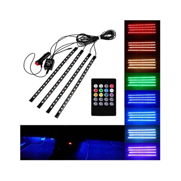 72 LED DC 12V Multicolour Music Car Strip Atmosphere Lamp Light For Car ...